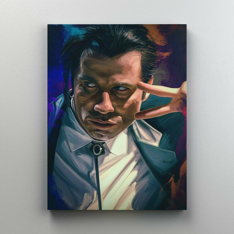 Интерьерная картина на холсте "Винсент из фильма Криминальное чтиво" размер 45x60 см