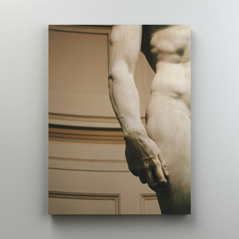 Интерьерная картина на холсте "Скульптура мужчины", размер 22x30 см