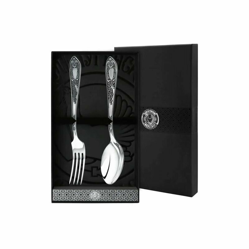 Кольчугинский мельхиор Столовые приборы "Жасмин" 2 предмета из мельхиора (КМ1150206)