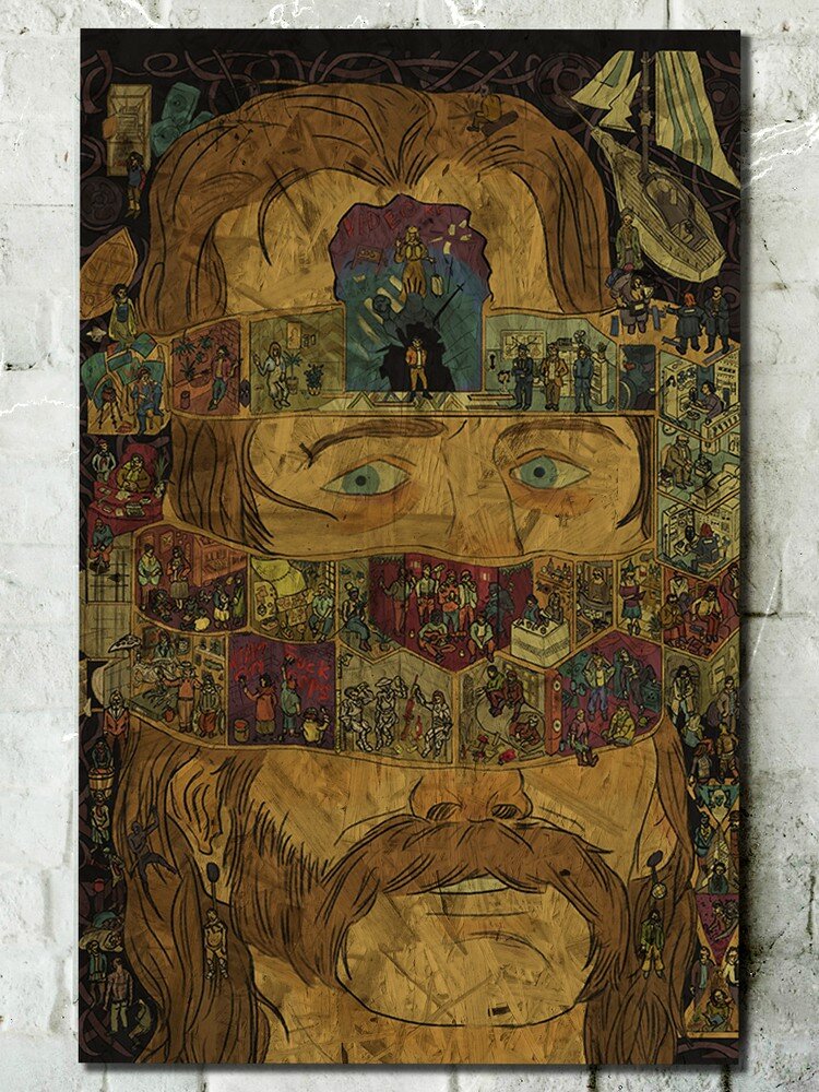 Картина интерьерная на рельефной доске ОСП Игры Disco Elysium - 14343