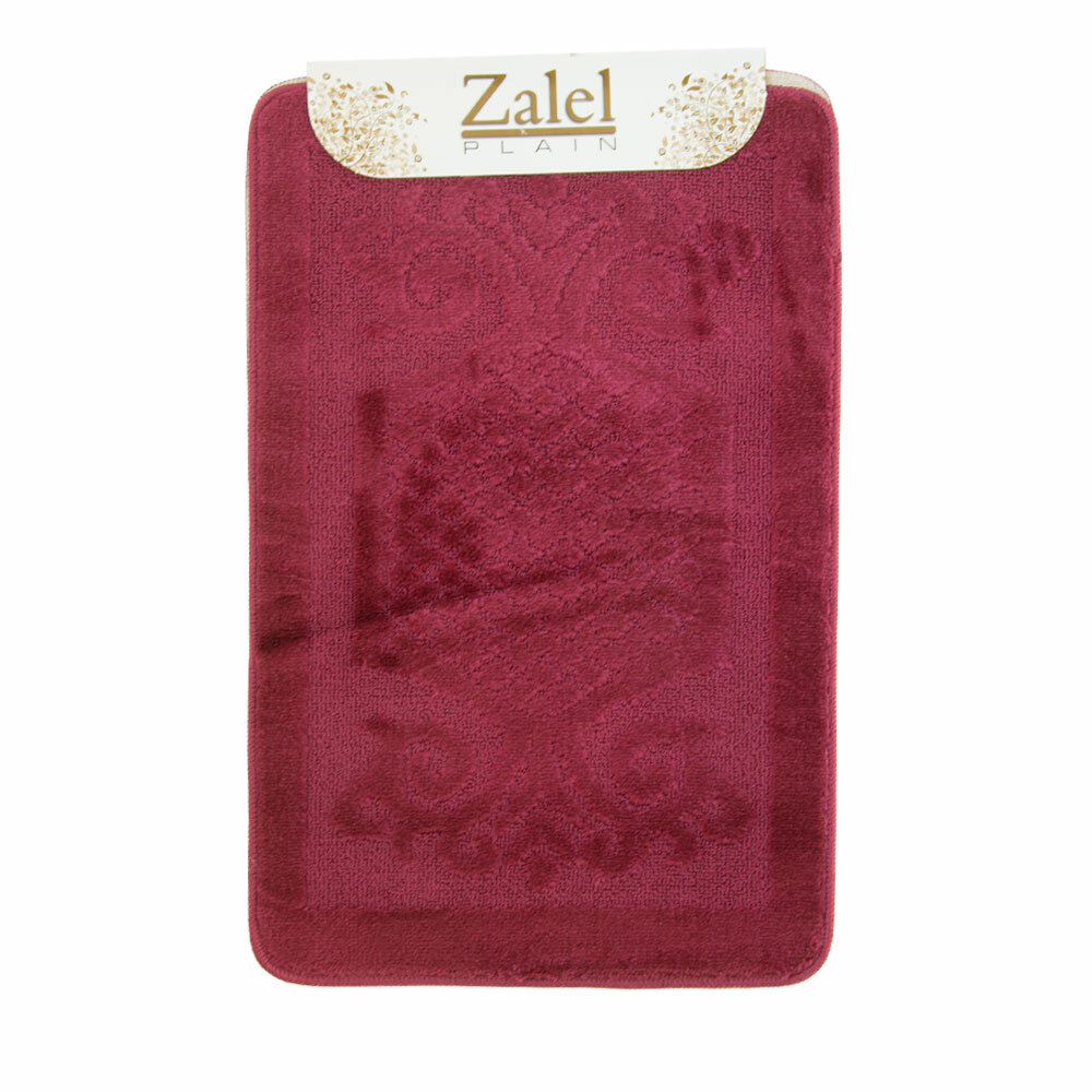 Коврик для ванной комнаты Zalel 100х60 см, бордовый