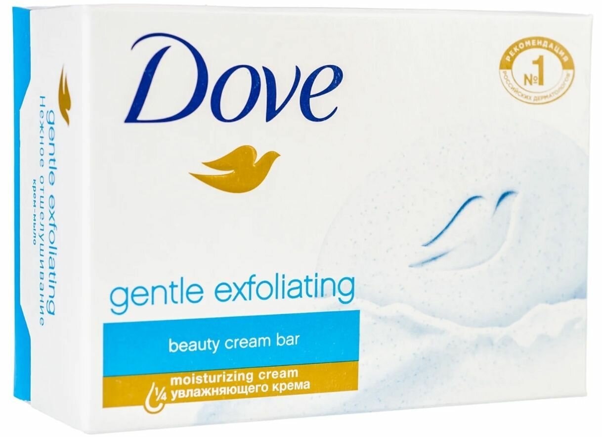 Дав Крем-мыло туалетное Exfoliacion suave, Нежное отшелушивание, бессульфатное, 135 г