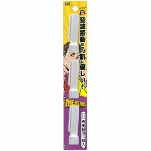 Kai Razor Сменные лезвия для триммера для удаления лишних волос на лице, шее, в ушах, носу и на руках 3 шт.
