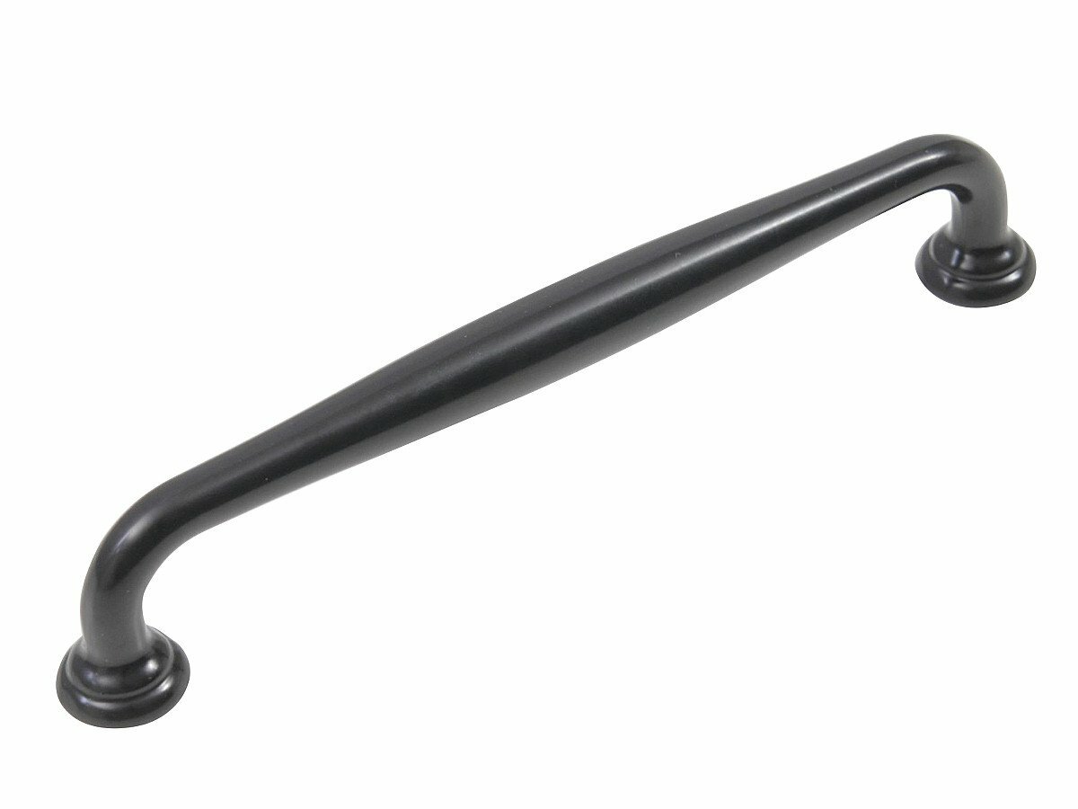 Ручка скоба мебельная URSULA RS433BL.4, BL Матовый черный, 180*20*33 мм
