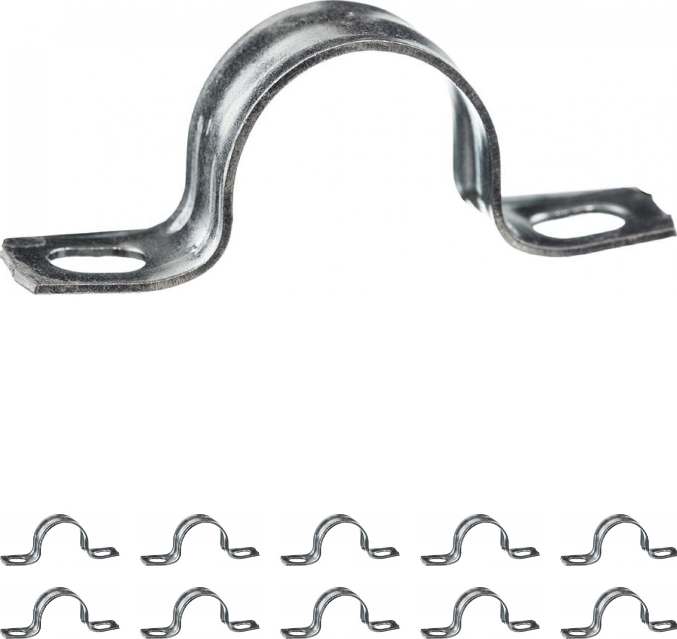 Скоба металлическая двухлапковая D21 (комплект из 10 шт.)