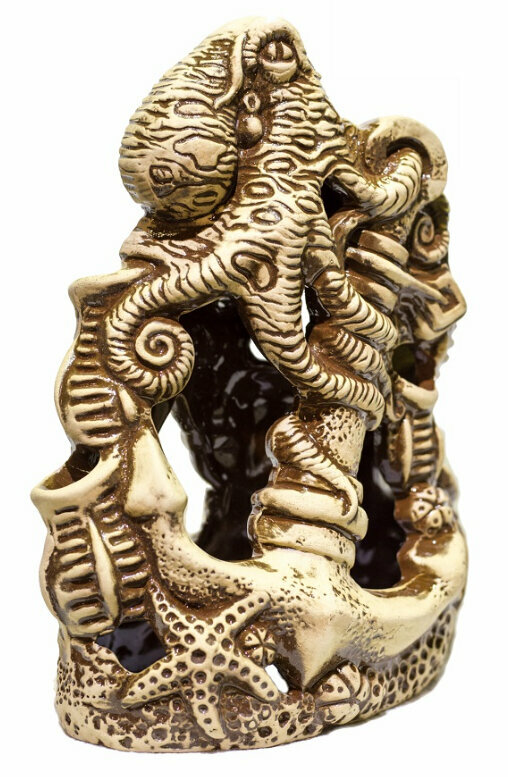 Декорация из терракотовой глины "Осьминог на якоре"