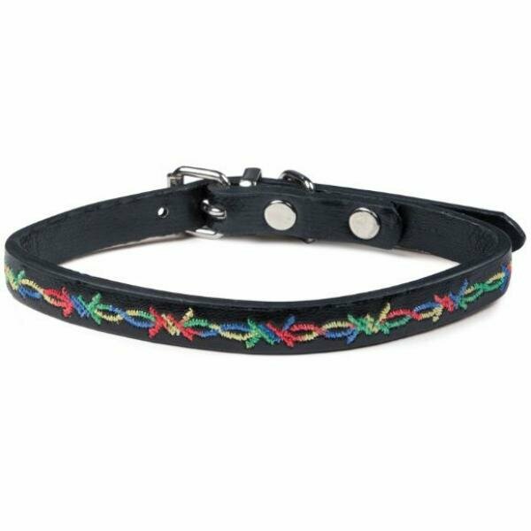 Triol Ошейник из искусственной кожи "Этно" XS черный, 1*31см