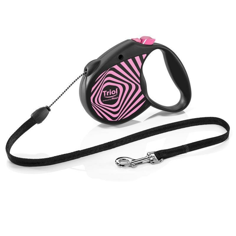 Поводок-рулетка для собак Flexi Life Geometry Pink S 5м до 12кг, трос, Triol