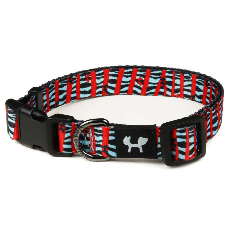 United Pets Complete me ошейник для собак, M 34-56/2 см, красная зебра