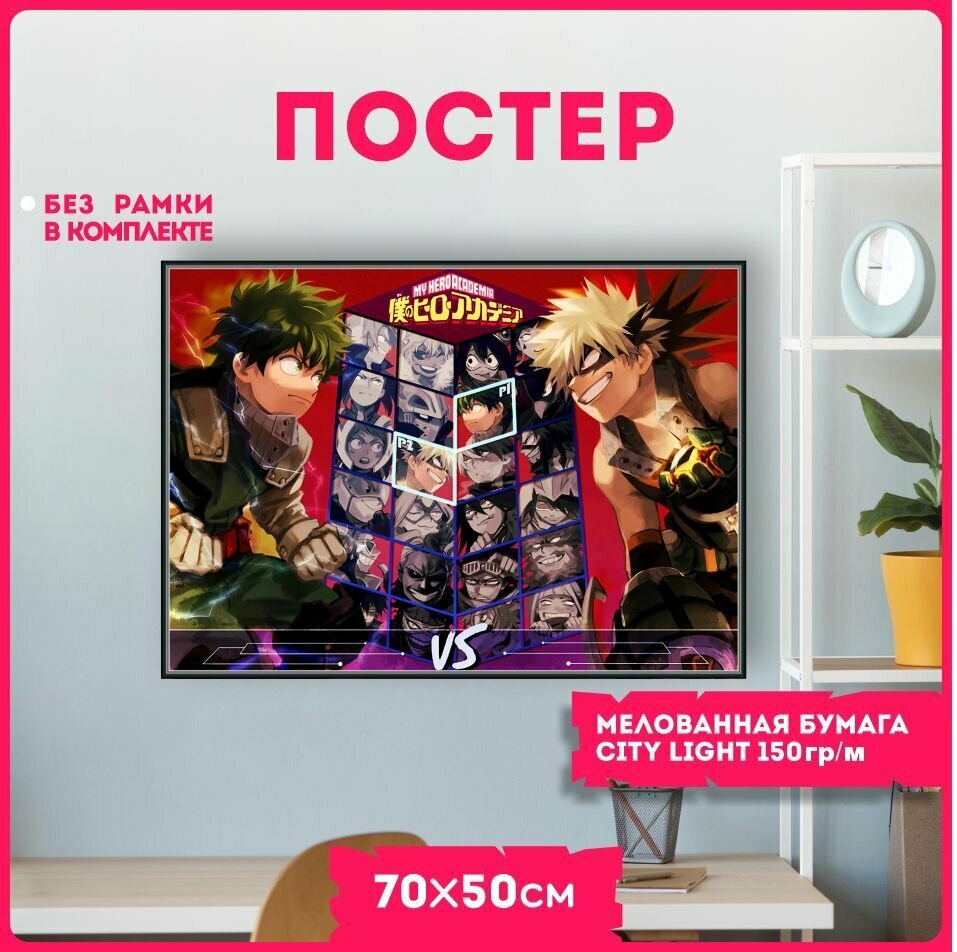 Постеры на стену аниме моя геройская академия Boku no Hero Academia