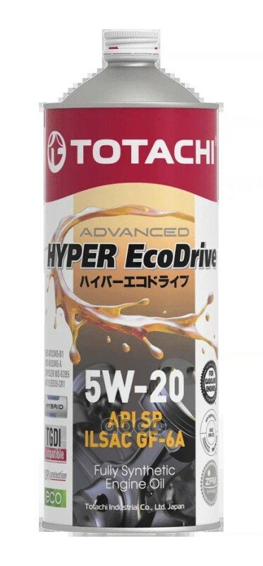 TOTACHI 5W-20 HYPER Ecodrive SP/RC/GF-6A 1л (синт. мотор. масло)