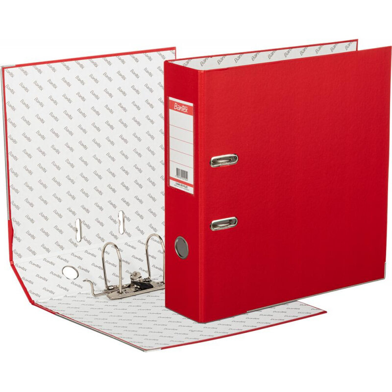 Bantex Папка - регистратор Plus, красный, 80 мм