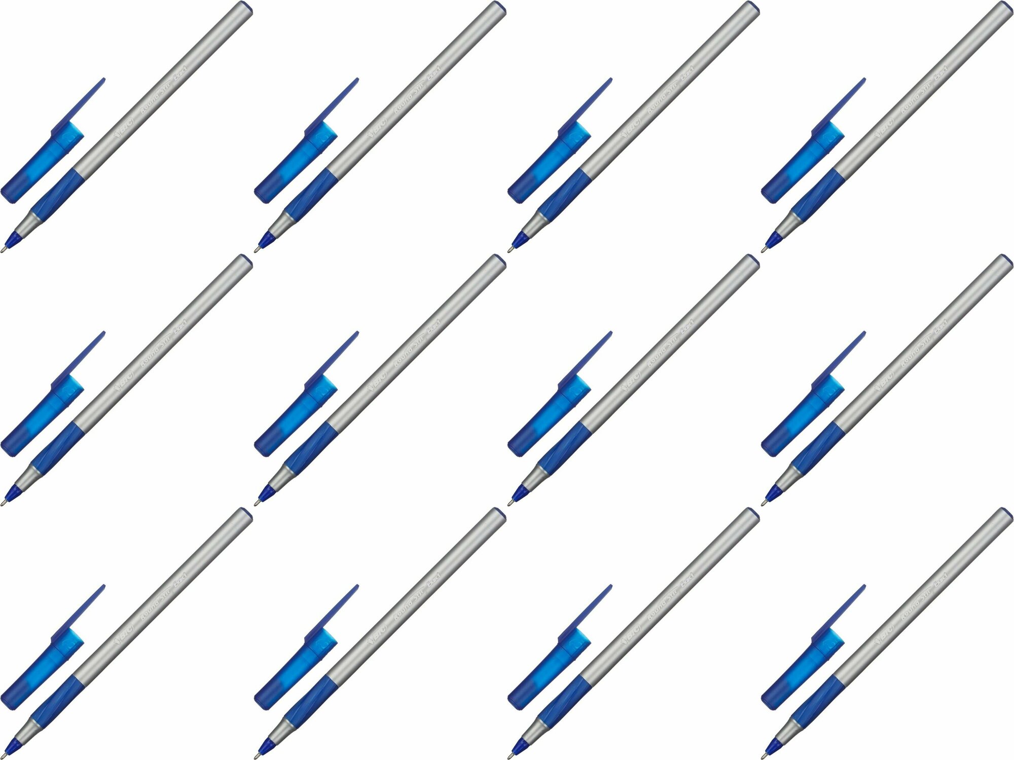 Bic Ручка шариковая неавтоматическая Раунд Стик Экзакт, синяя, 0,28 мм, 12 шт