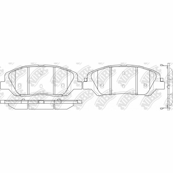 Колодки тормозные дисковые Nibk для HYUNDAI Santa Fe (12-) KIA Sorento (12-) передние (4шт.)