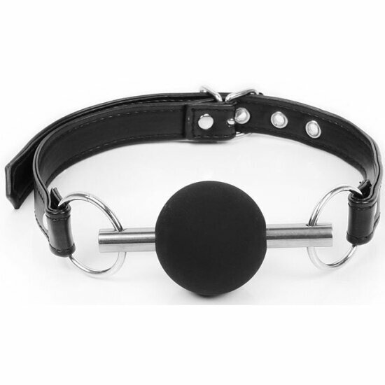 Кляп-шарик Bior Toys Черный силиконовый на ремешке