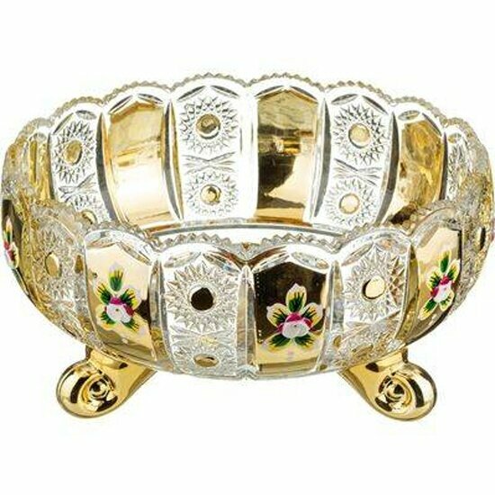 Фруктовница Lefard gold glass 25х25х13 см.