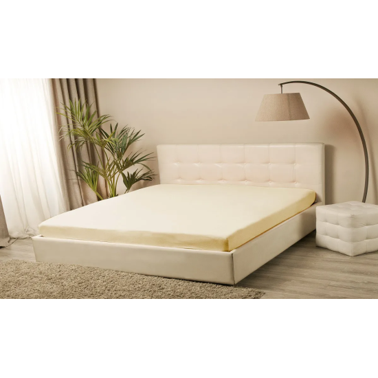 Простыня на резинке Edelson TENCEL 200*200*30, тенцель-трикотаж, EPT-200 пудра