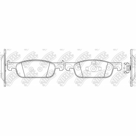 Колодки тормозные дисковые Nibk PN0773, 4 шт