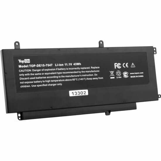 Аккумулятор Topon для ноутбука Dell Inspiron 15 7547. 11.1V 43Wh. PN: D2VF9.