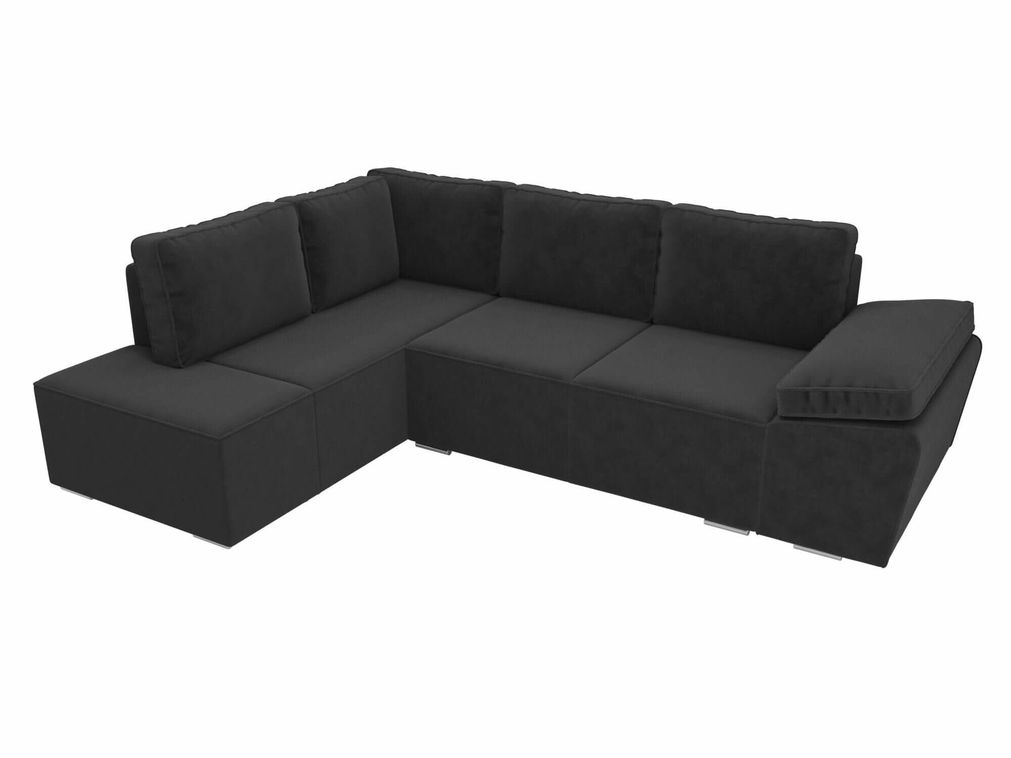 Artum Диван угловой Хавьер, Диван еврокнижка Хавьер велюр серый левый