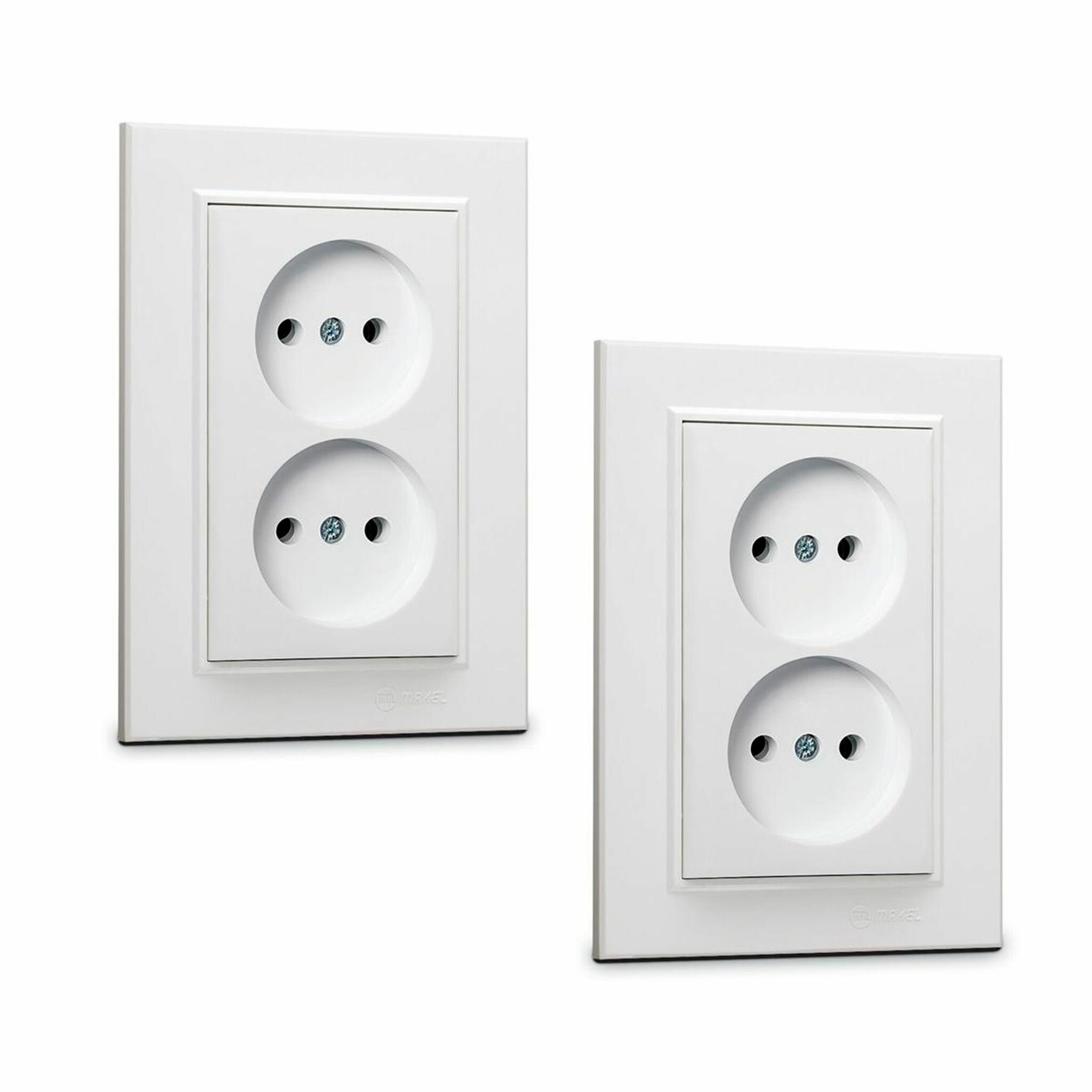 Розетка 2-я б/з белая Makel Karea 56001017 - 2 шт.