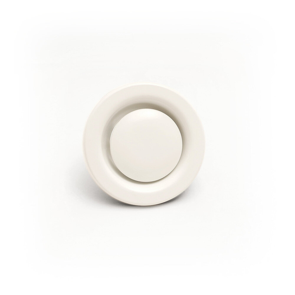 Анемостат вентиляционный PISLA, запорный клапан, диаметр 100 мм, белый