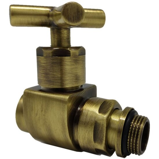 Вентиль SR Rubinetterie прямой (крест) Prestige & Minimal 1/2", цвет бронза