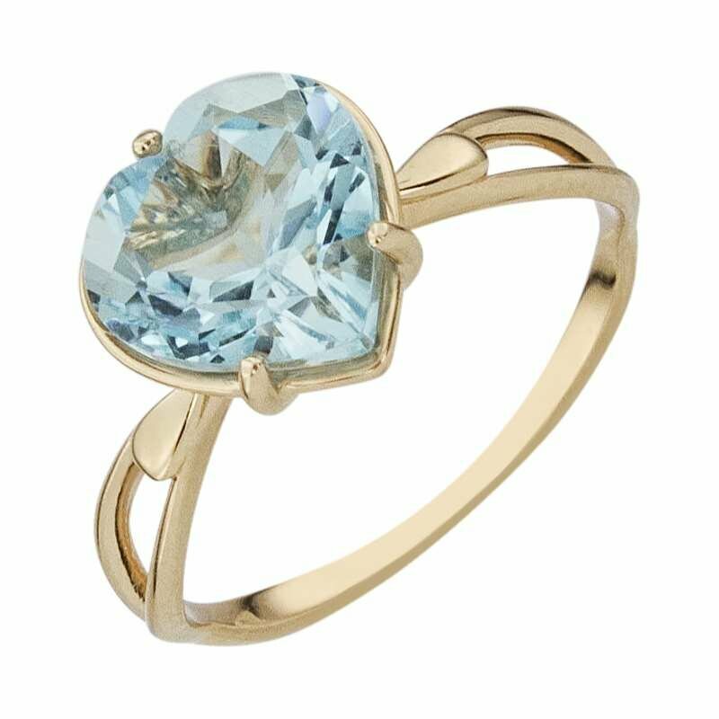 Кольцо, красное золото, 585 проба, топаз