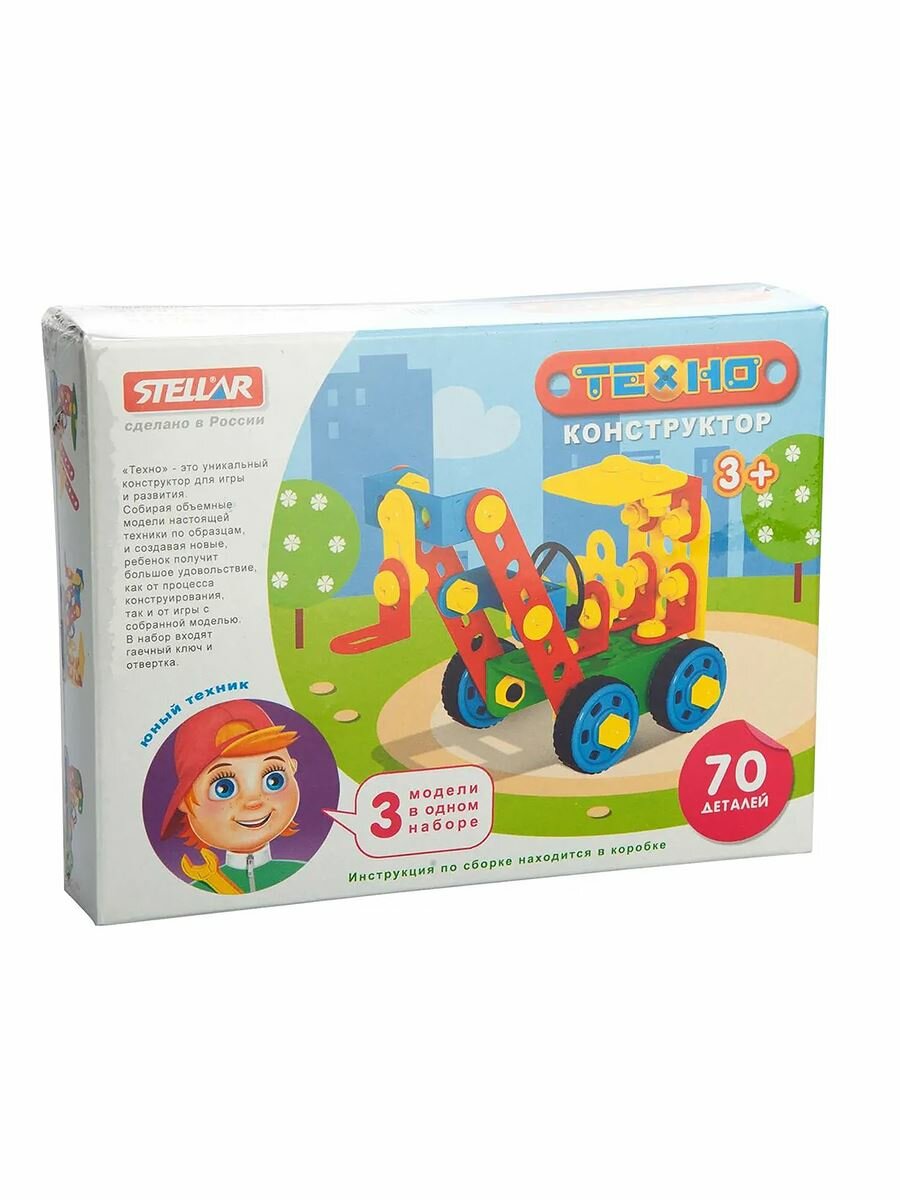 Конструктор Техно Кран (70 деталей) Stellar 02035