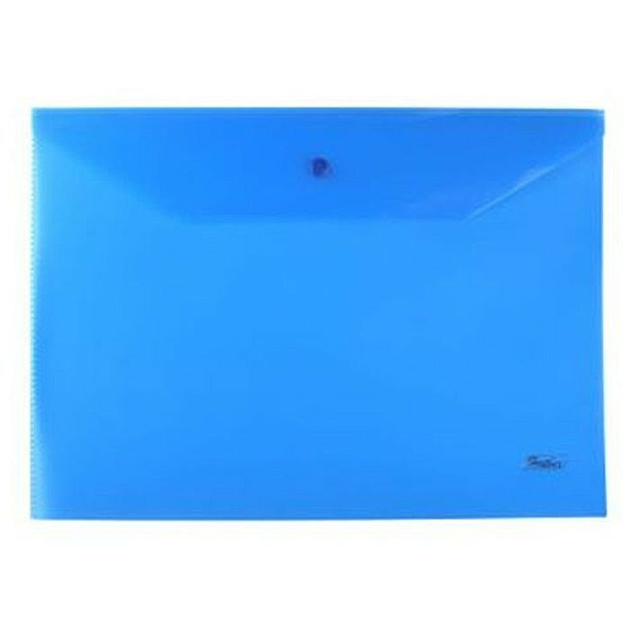 Папка-конверт на кнопке А4(235*325) 180мкм Hatber сний арт. AKk4_00002. Количество в наборе 20 шт.