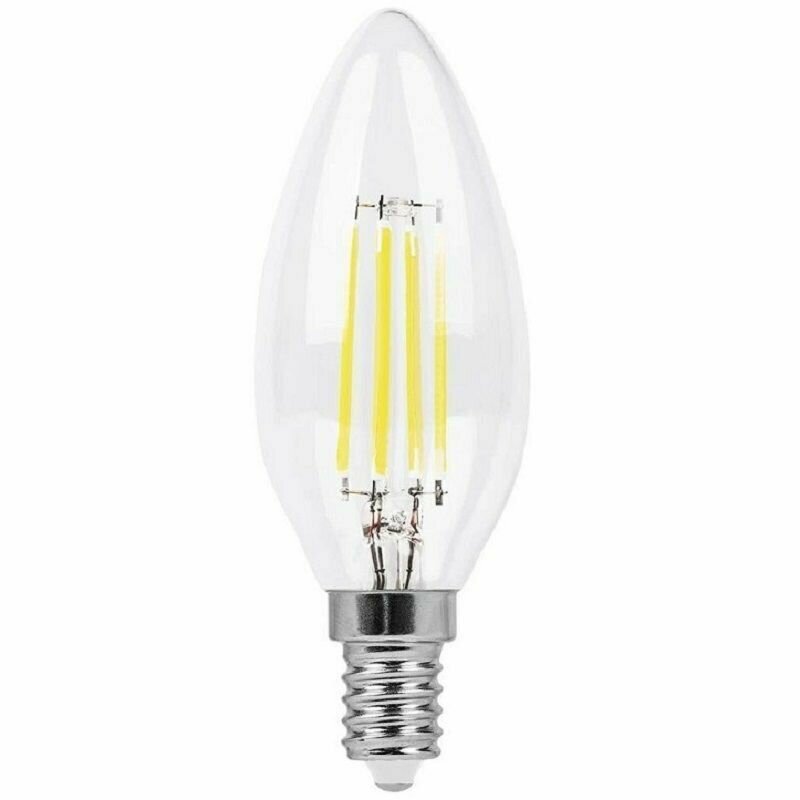 Лампа LED FILAMENT Е14 Свеча 220v 7Вт 2700К D35*105мм Прозрачная колба 740Лм