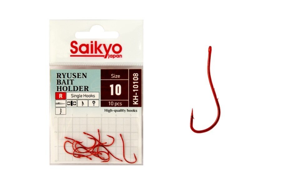 Крючки Saikyo KH-10108 R BN RYUSEN BAIT HOLDER №10 ( 1 упк. по 10 шт.)