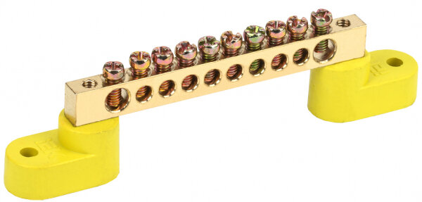 Шина PE IEK земля на двух угловых изол ШНИ-6х9-10-У2-Ж