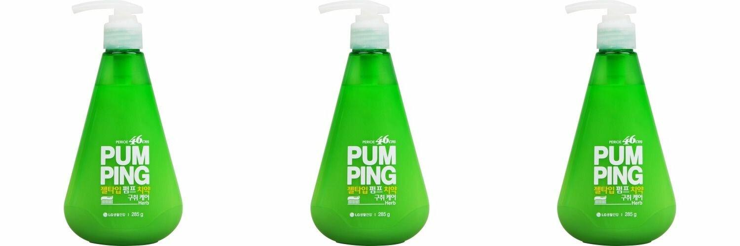 Perioe Зубная паста Breath Care Pumping Toothpaste освежающая, 285 г, 3 шт
