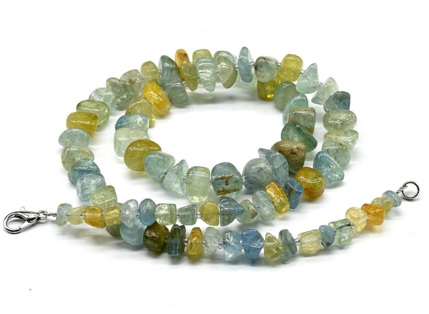 Бусы, аквамарин