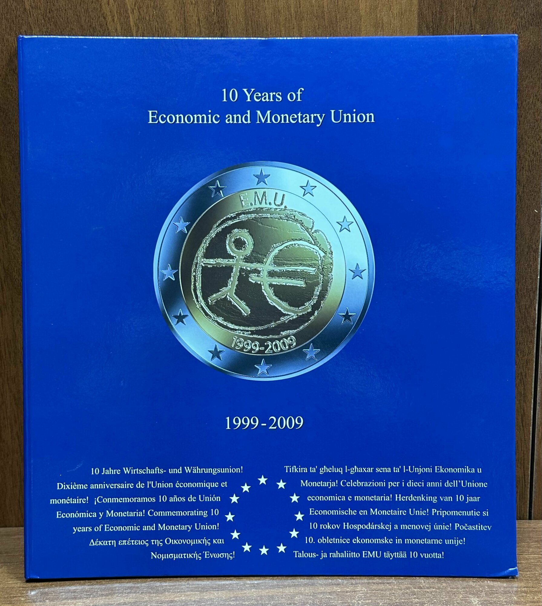 Альбом-Планшет 10 лет Валютному Союзу 1999-2009г Размер 28х25,5 см