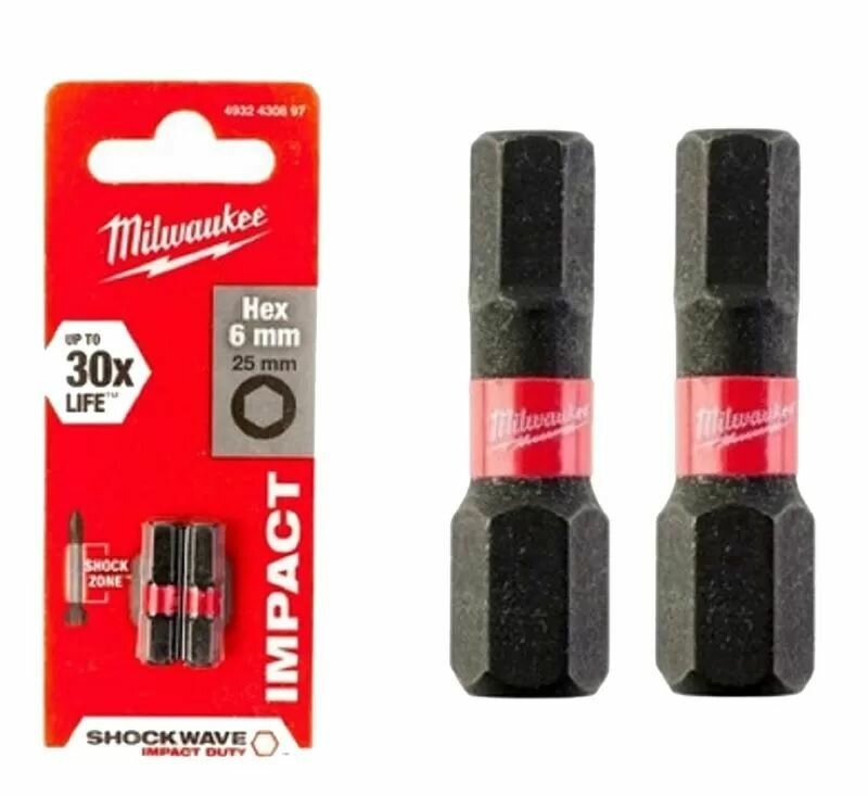 Бита Milwaukee ShockWave HEX 25 мм