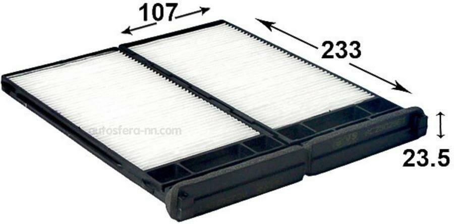 JS ASAKASHI AC2502SET Фильтр салонный (к-кт из 2-х шт) NISSAN MICRA 1,0 2000 - 2003 NISSAN MICRA 1,3 1992 - 2000 AC2502SET