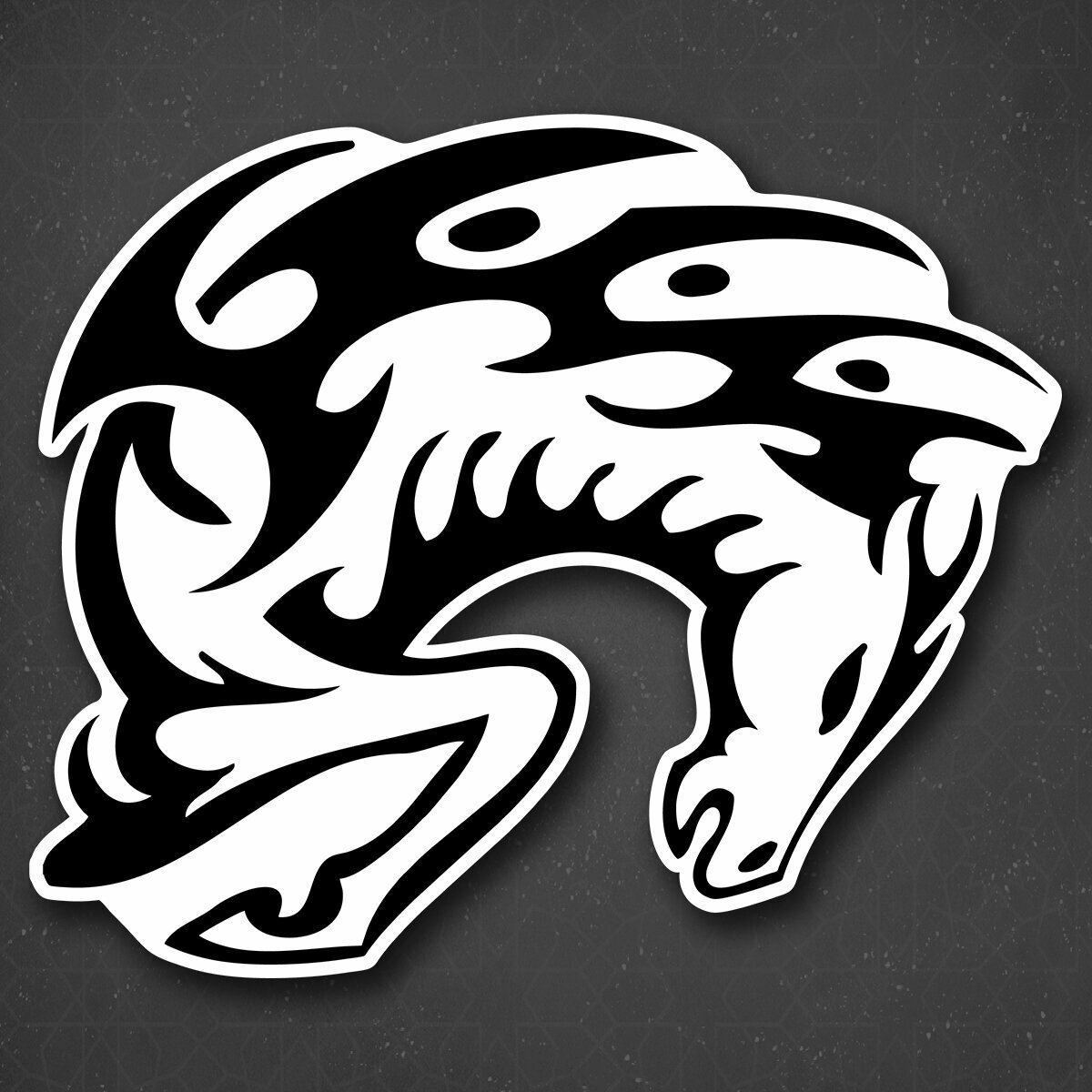 Наклейка на авто "огонь" 22x19 см