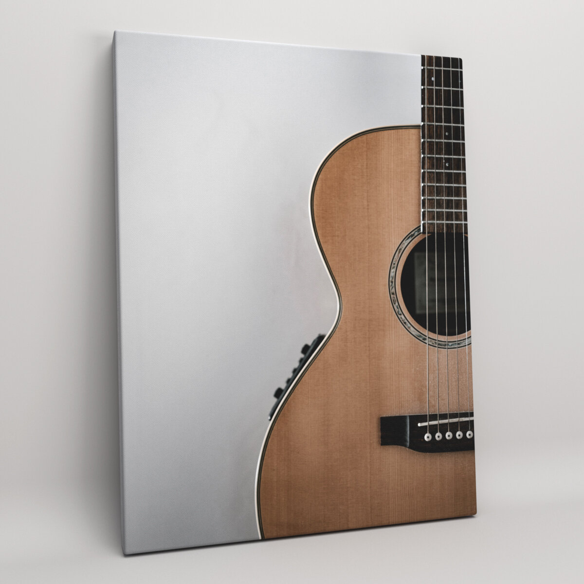 Картина на холсте (интерьерный постер) "Акустическая гитара" музыка и музыкальные инструменты, с деревянным подрамником, размер 30x40 см