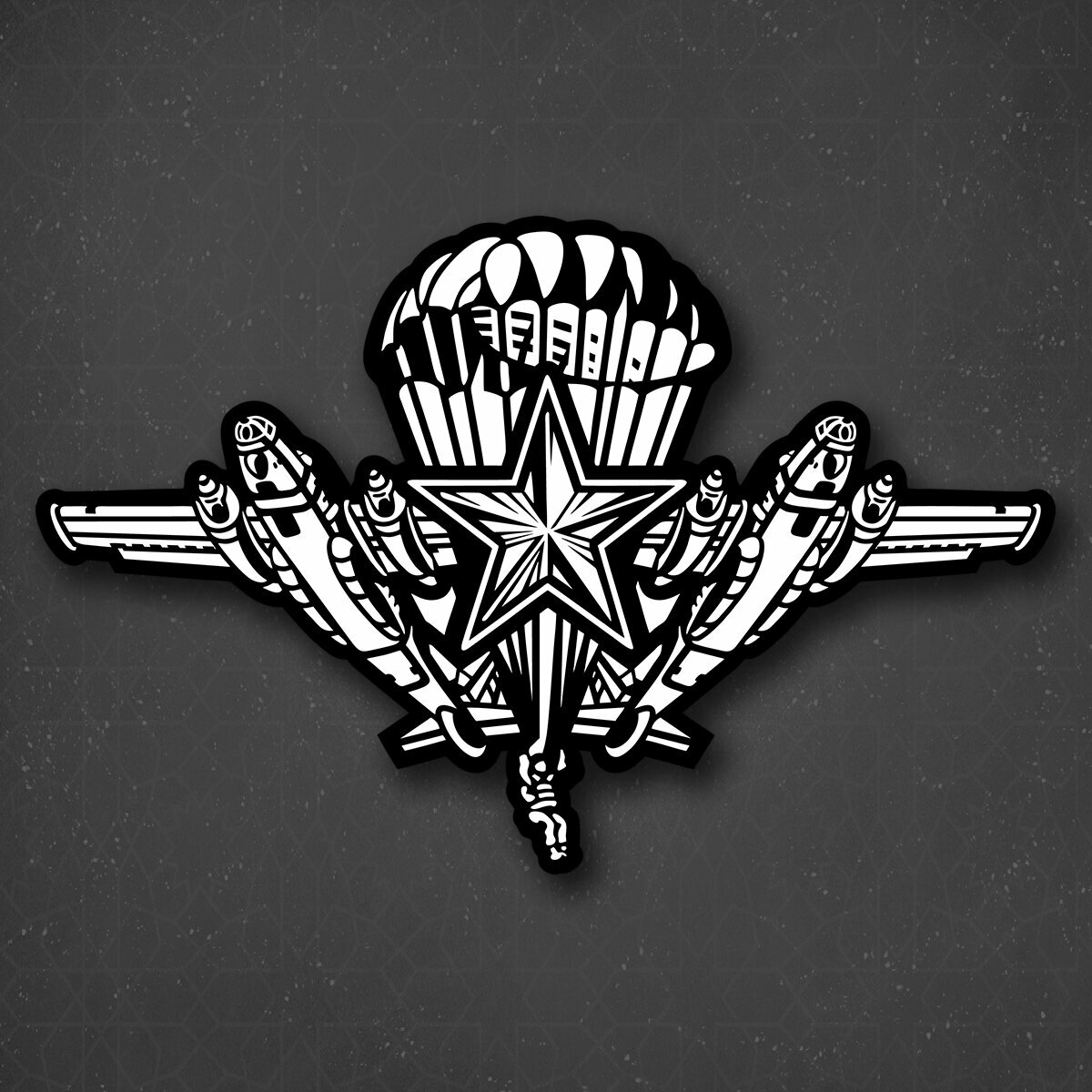 Наклейка на авто "Эмблема ВДВ" 24x15 см