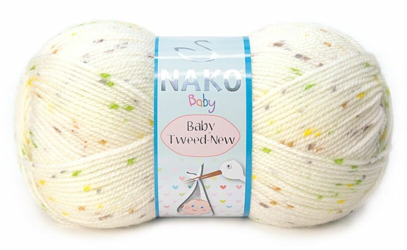Пряжа BABY TWEED (NAKO), зел-желт - 31503, 100% премиум акрил, 5 мотков, 100 г, 230 м.
