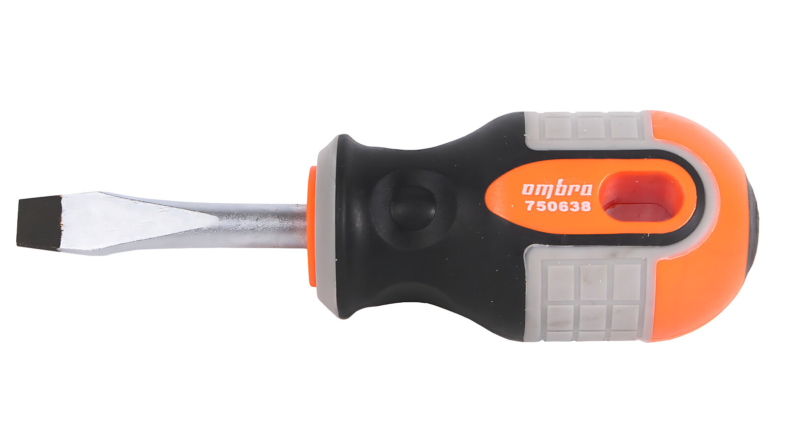 Отвертка OMBRA round grip шлицевая SL6х38 мм
