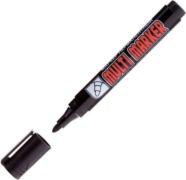 Маркер промышл. перманентный фетровый черный CROWN MULTI MARKER (толщ. линии 3.0 мм. Цвет черный) (CPM-800black) (CROWN маркеры)