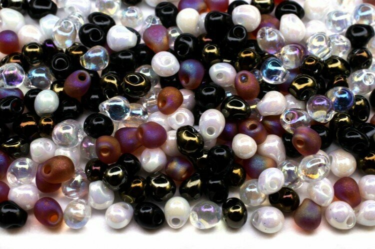 Бисер MIYUKI Drops 3,4мм MIX13 галька, микс Pebblestone, 10 грамм