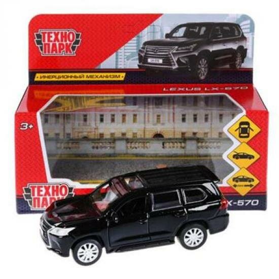 Внедорожник Lexus LX-570, 12 см, черный