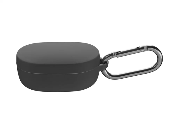 Силиконовый чехол Deppa с карабином для Xiaomi Earbuds Basic 2/2S Redmi Airdots черный (арт.4723)