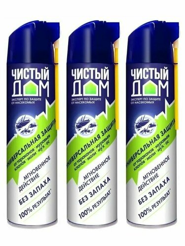 Чистый Дом универсальный аэрозоль от клопов, тараканов, блох, муравьев ...