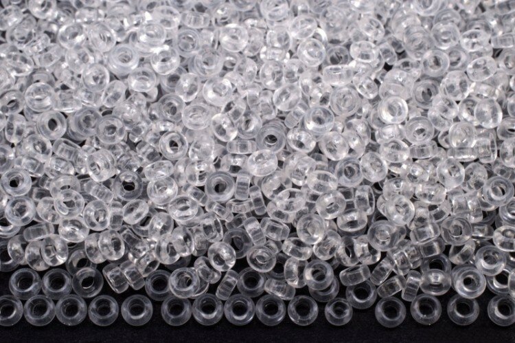 Бисер MIYUKI Spacer 2,2х1 мм #0131 хрусталь, прозрачный, 5 грамм
