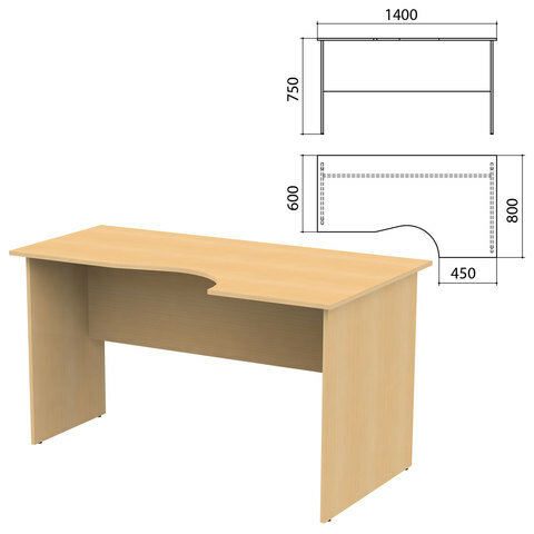 Стол Канц СК30.10, правый, бук невский